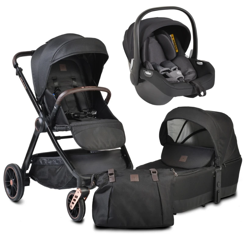 Cangaroo Macan kolica za bebe 3u1 Black i-Size, 0m+