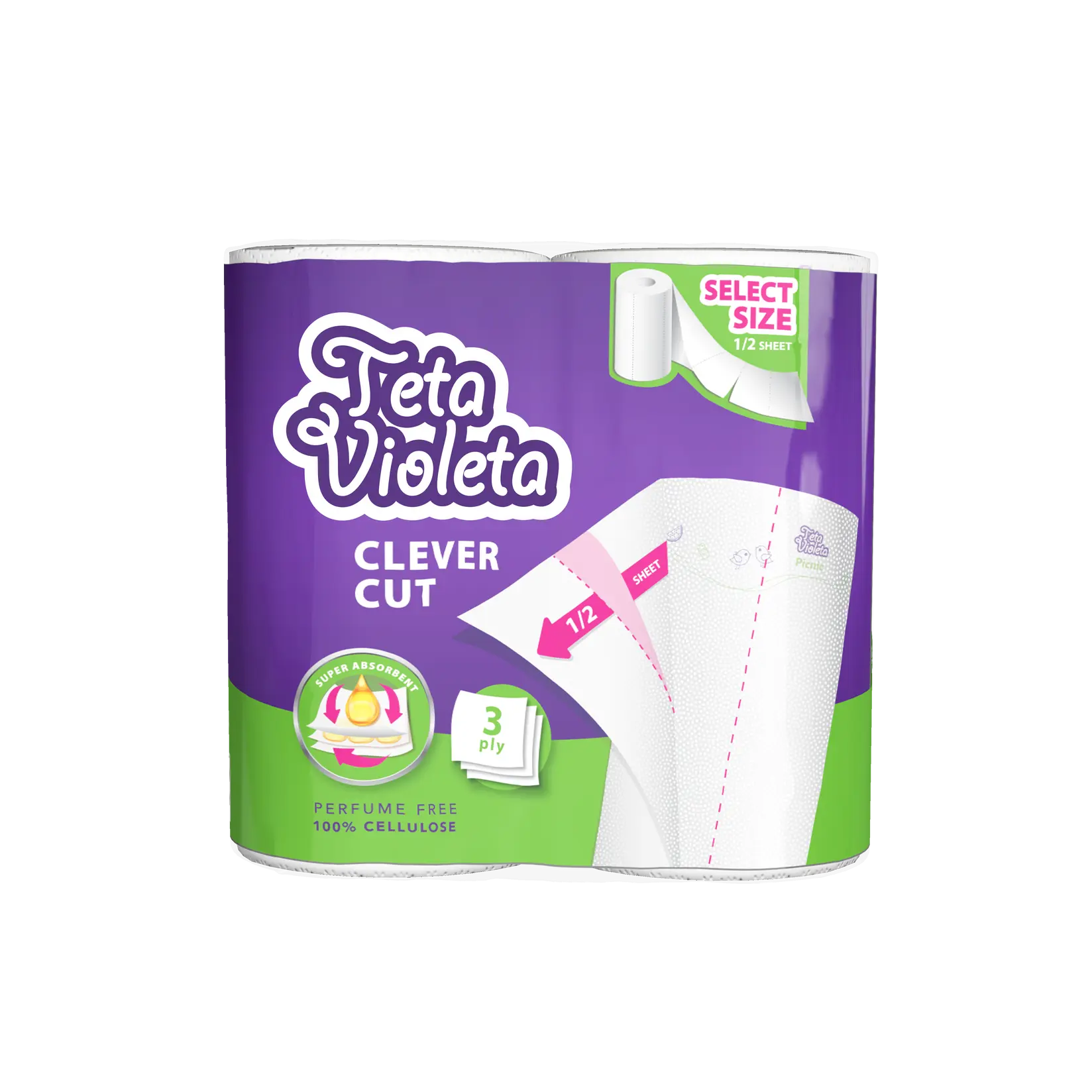 VIOLETA Papirni ubrus Picnic CleverCut 2/1