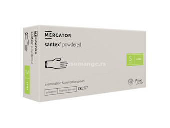 Mercator medical rukavice jednokratne latex s puderom santex powdered veličina xl ( rd1125700xl )