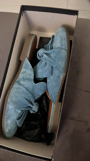 Labrador - Plave kožne papuče