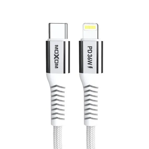 USB data kabl Moxom MX-CB236 PD 36W Type-C na lightning 1m beli (MS)