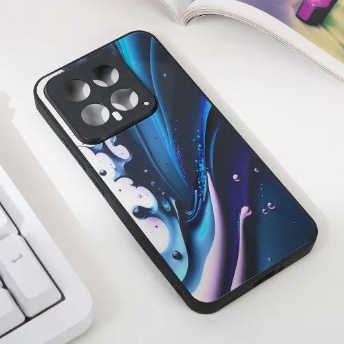 Futrola - maska Abstract za Xiaomi 14 tamno plava