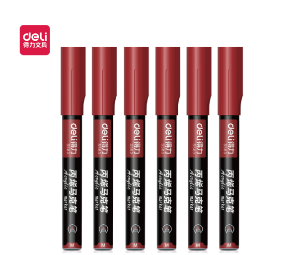 DELI Marker Acrylic S583 R54 red