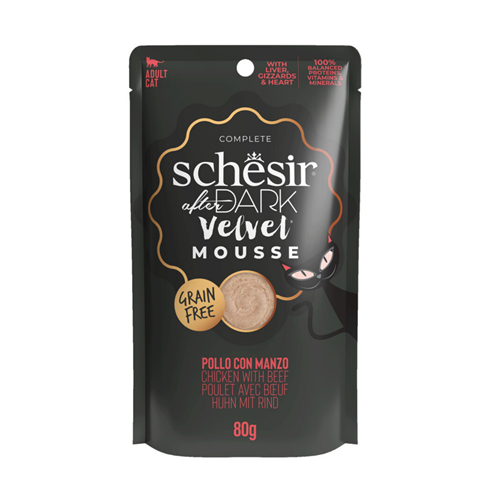 SCHESIR Cat After Dark Pouch-Mousse Piletina&Govedina u musu 80g