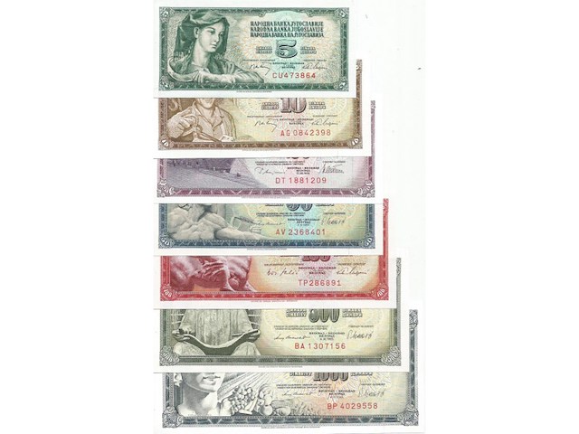 SFRJ UNC set 1965 -1981.