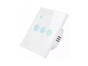 ZIGBEE-SMART-3 GANG-RSH-SP003-EU Gembird 3 Smart bezicna prekidaca,APP glasovna kontrola Glass Touch