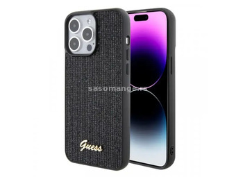 Guess Maska za iPhone 15 Pro Max DISCO SCRIPT METAL BLACK