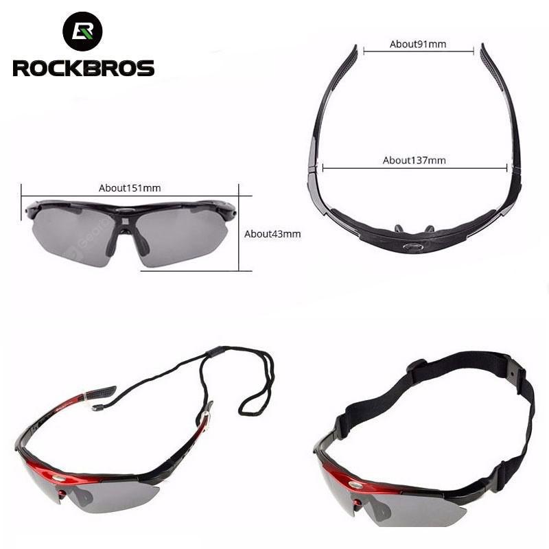 Rockbros naočare sa 5 stakala - crveno-crne