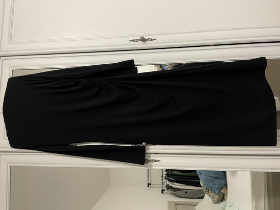H&M drapirana crna haljina NOVO