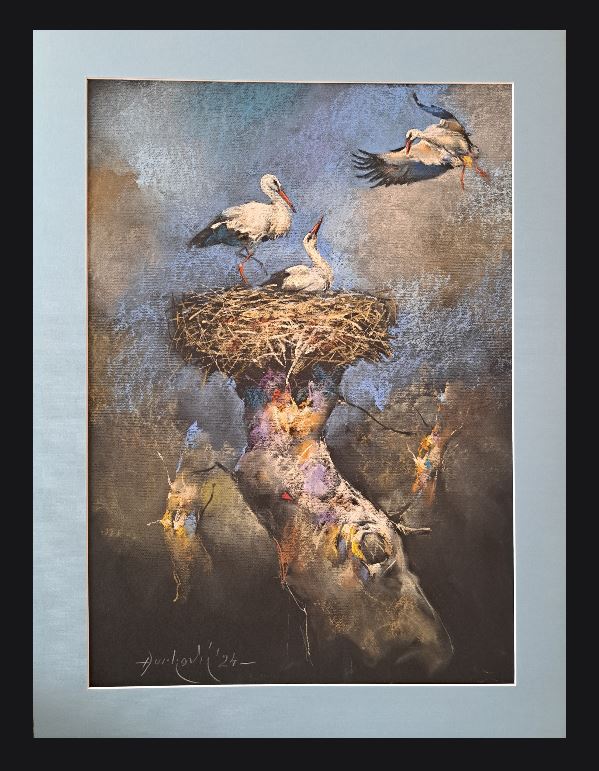 Rode 2, pastel, bez 48×68 cm, sertifikat, Braca Đurković, 400 eura