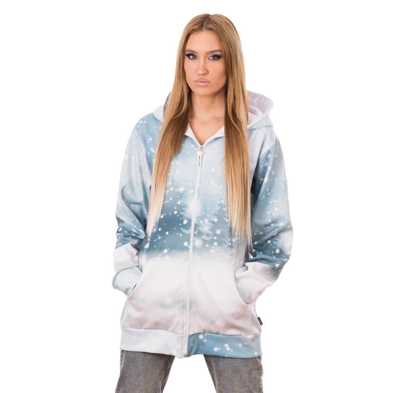 Snowflake All-Over Zipper duks