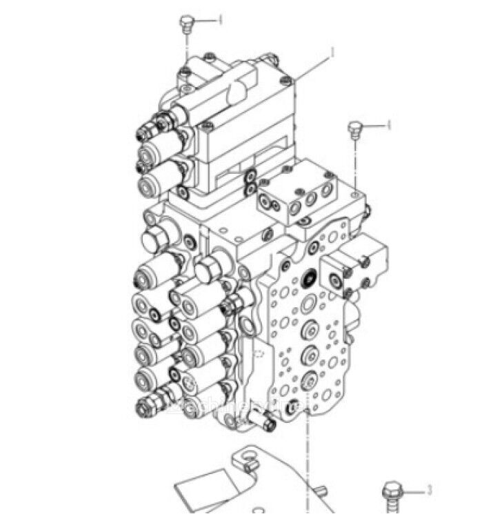 Case KNJ18640 hidraulični razvodnik za Case CX130C bagera