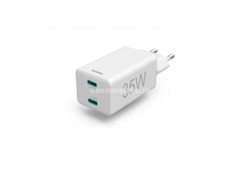 Hama 201694 beli punjač (adapter) za mobilne telefone 2xUSB-C 35W