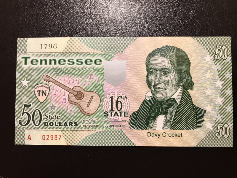 TENNESSEE 50 DOLLARS. UNC.