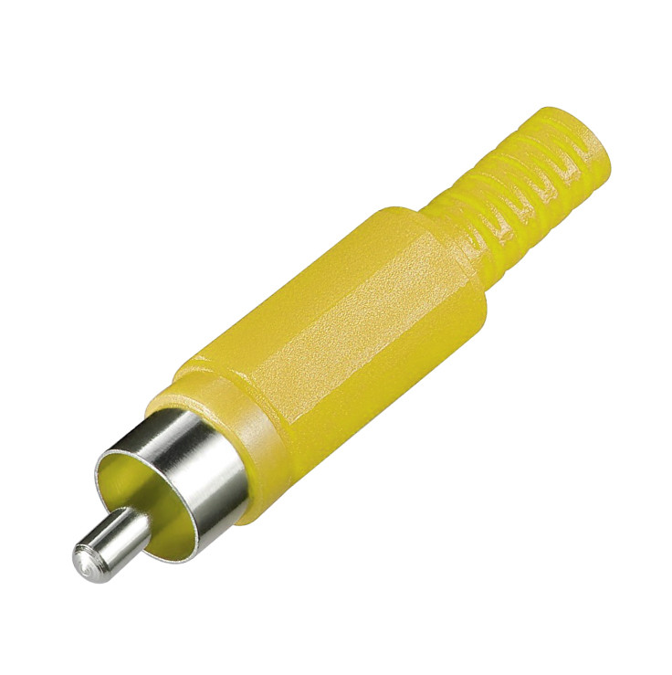 RCA konektor muški plastični žuti