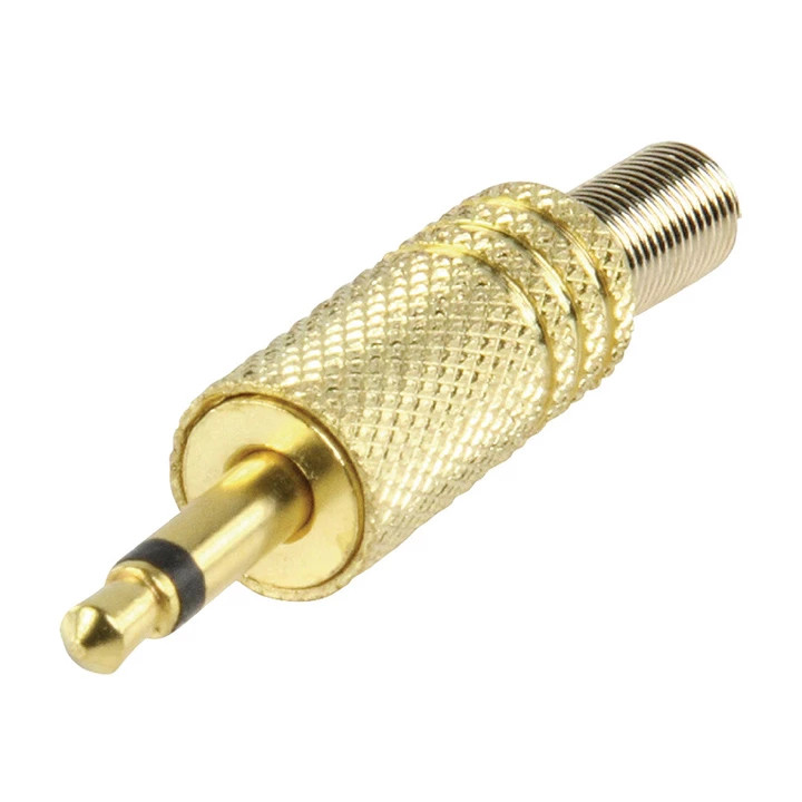 Klink konektor 3.5mm MO M za kabl zlatni