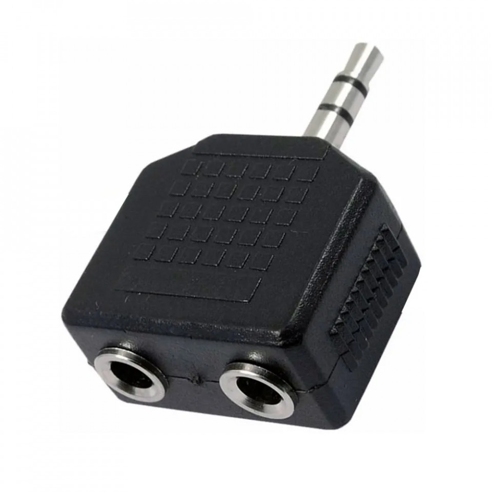 Adapter 3.5mm muški stereo-2x3.5mm ženski stereo