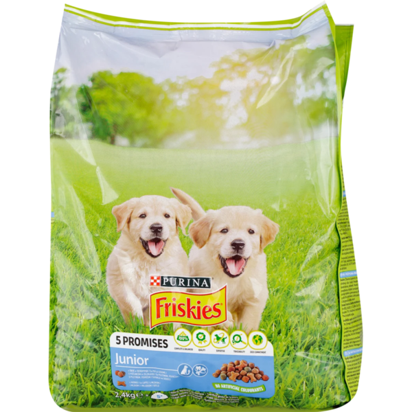 Friskies JUNIOR granule za pse sa piletinom i povrcem, 2.400gr