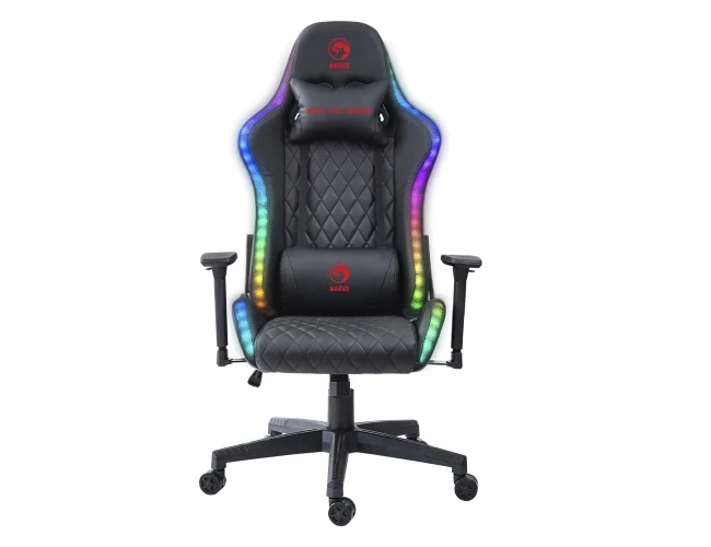 Marvo CH35 RGB gejmerska stolica crna