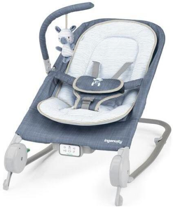 Ingenuity ležaljka za bebe Happy Bell Massage Bouncer Chambray SKU16854