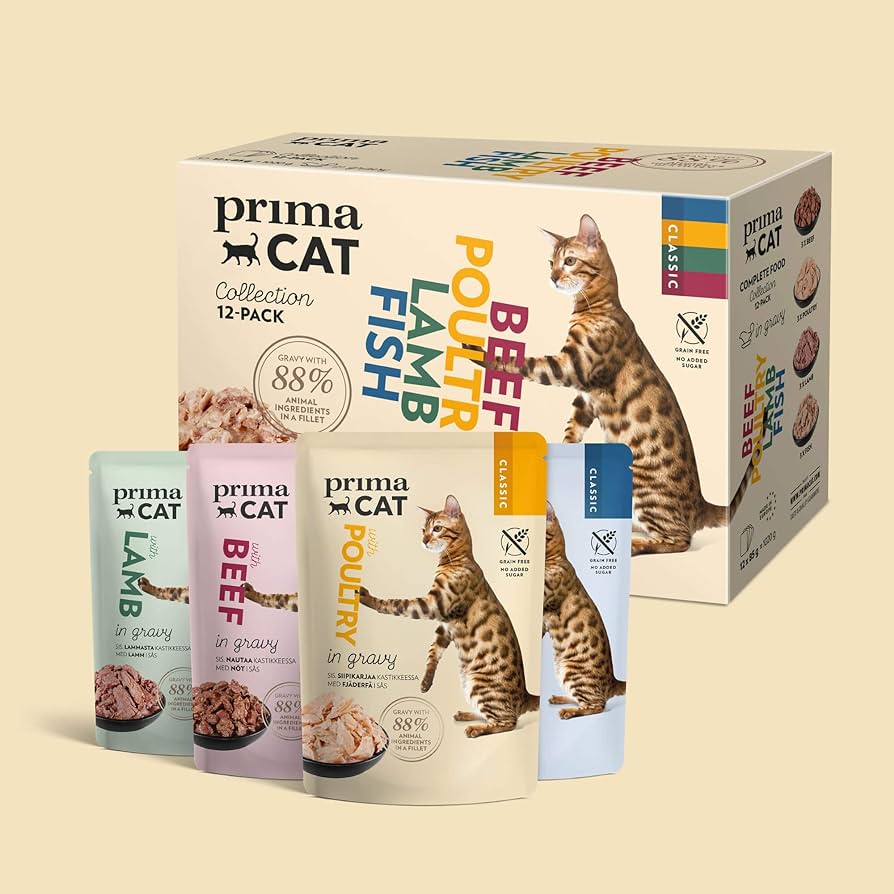 PrimaCat Multipack Govedina, Živina, Riba i Jagnjetina 12x85 g