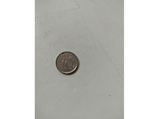 10 centi Holandija, 1980.
