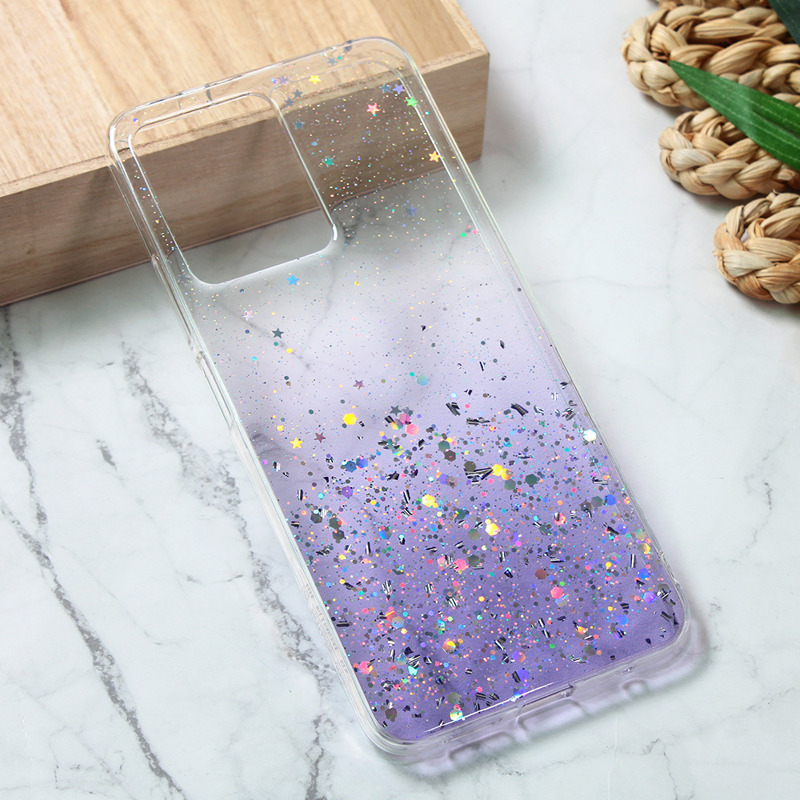 Maskica Silikonska Glitter za Xiaomi Redmi Note 12 4G (EU) ljubicasta