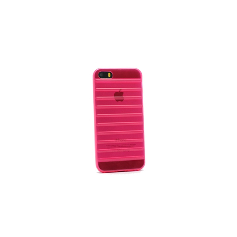 Maskica silikonska Rib za iPhone 5 pink