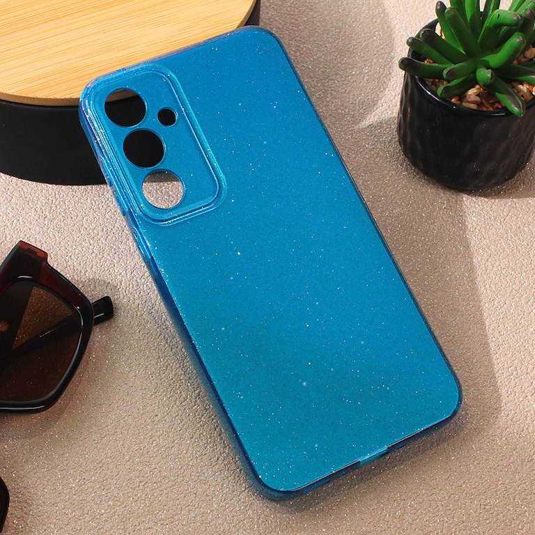 Maskica Sparkle Dust za Samsung A556B Galaxy A55 5G svetlo plava