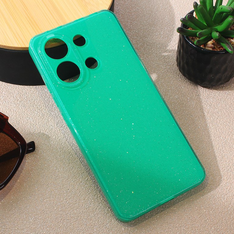 Maskica Sparkle Dust za Xiaomi Redmi Note 13 4G zelena