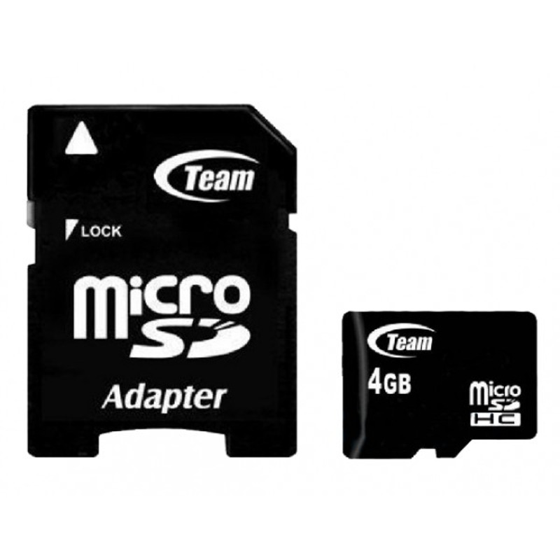 TeamGroup MICRO SDHC 4GB CLASS 10+SD Adapter TUSDH4GCL1003