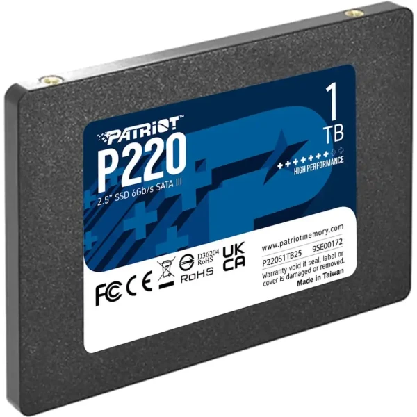 SSD 2.5 SATA3 1TB Patriot P220 550MBs500MBs P220S1TB25