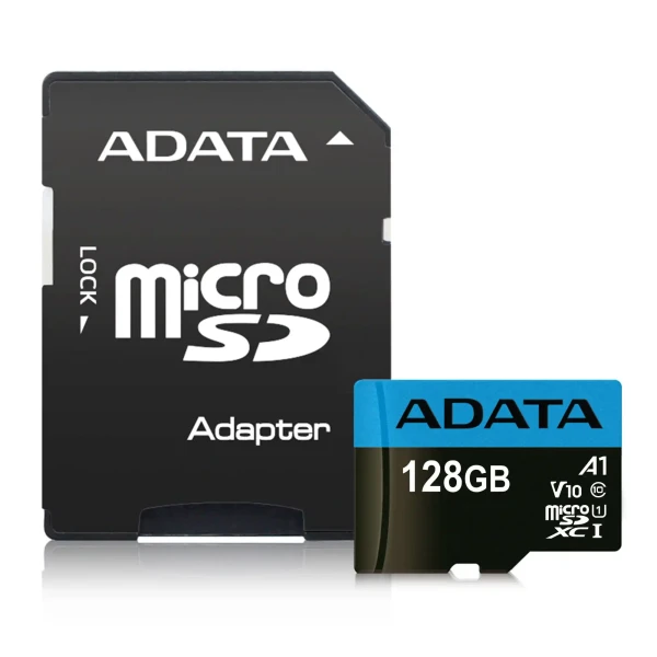 Micro SD Card 128GB AData + SD adapter AUSDX128GUICL10A1-RA1 class 10