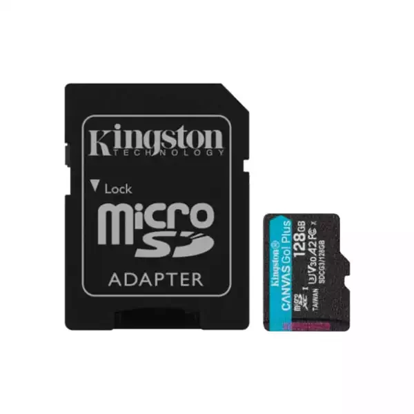 Micro SD Card 128GB Kingston+SD adapterSDCG3128GB