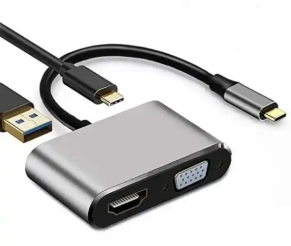 Adapter-konverter USB Tip C na HDMI 4KVGA1xUSB 3.0Type C Linkom