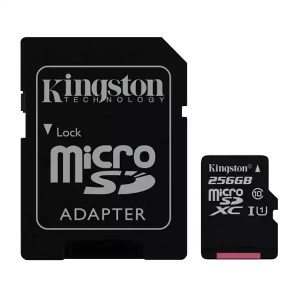 Micro SD Card 256GB Kingston + SD adapter SDCS2256GB class 10