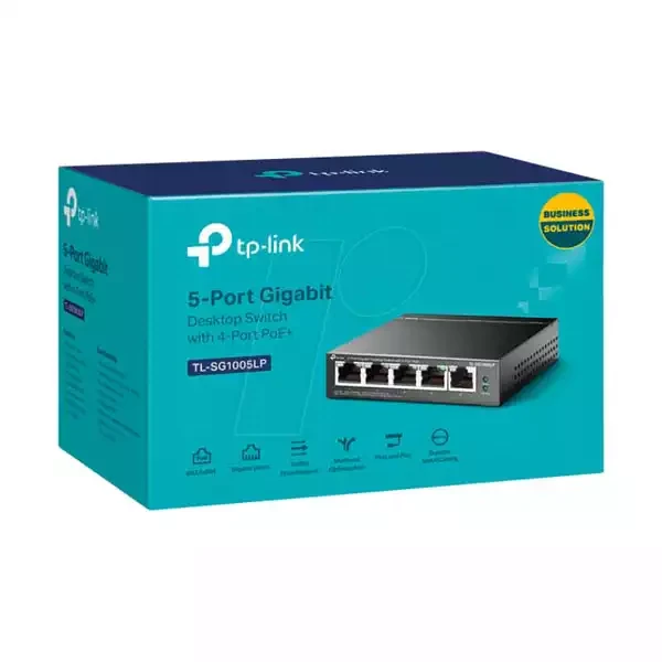 Svič 101001000 5-port TP-Link TL-SG1005LP 4xPoE port 30W