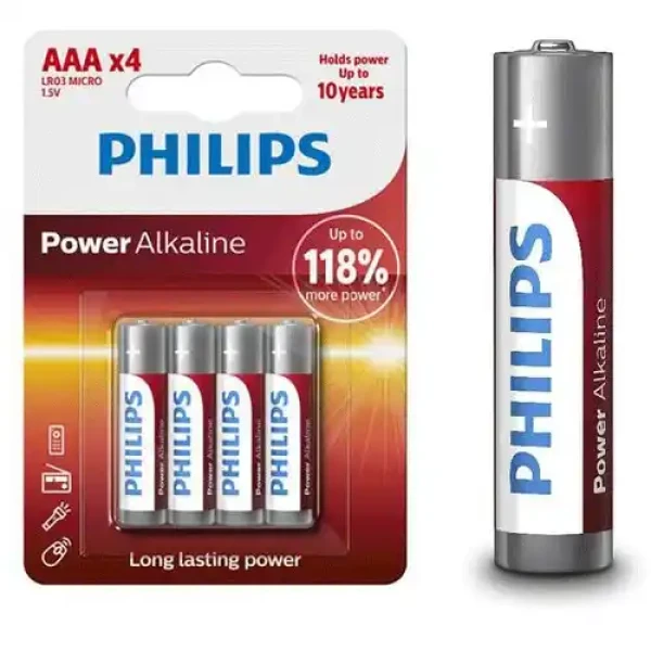Baterija Philips Powerlife AAA LR03AAA LR03P4B05 1.2V