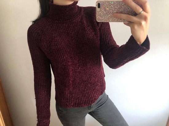 Bordo crop top rolka