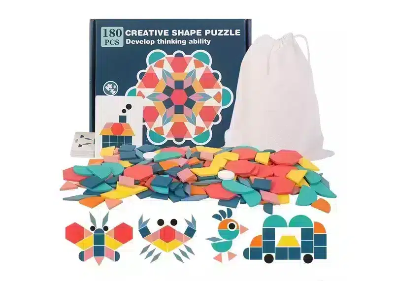 Kreativne drvene puzzle za decu (180 delova) – Montesori puzzle