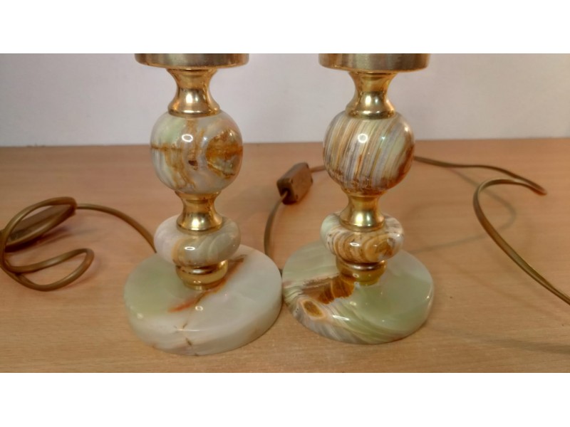 Vintage ONYX stone lampe, par prelepih stonih lampi