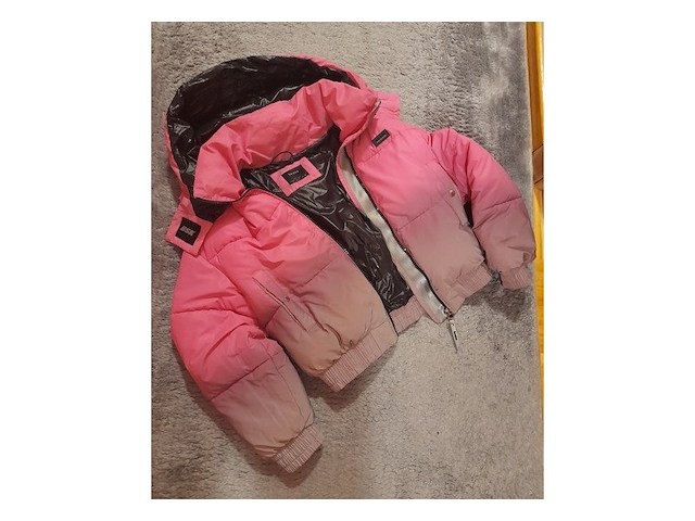 Bershka crop pink zimska jakna M