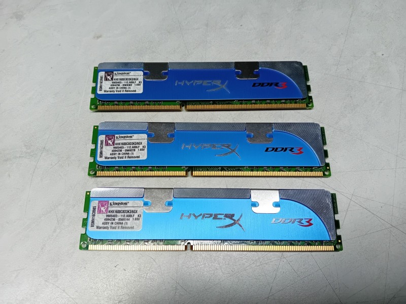 3x2gb ddr3 kingston HyperX 1333mhz ispravne