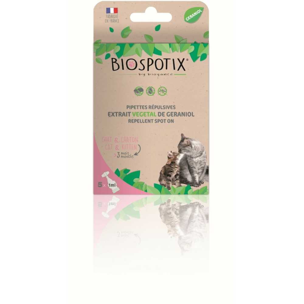 Biogance BioSpotix Cat SpotOn biljne ampule protiv buva i krpelja za mačke 5x1ml