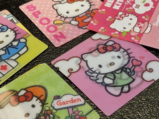 Kartice 3D Hello Kitty Sanrio na komad