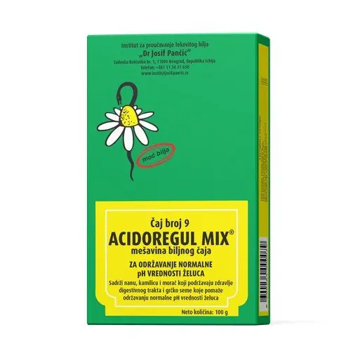 ACIDOREGUL MIX – mešavina biljnog čaja za održavanje normalne pH vrednosti želuca (Čaj broj 9)