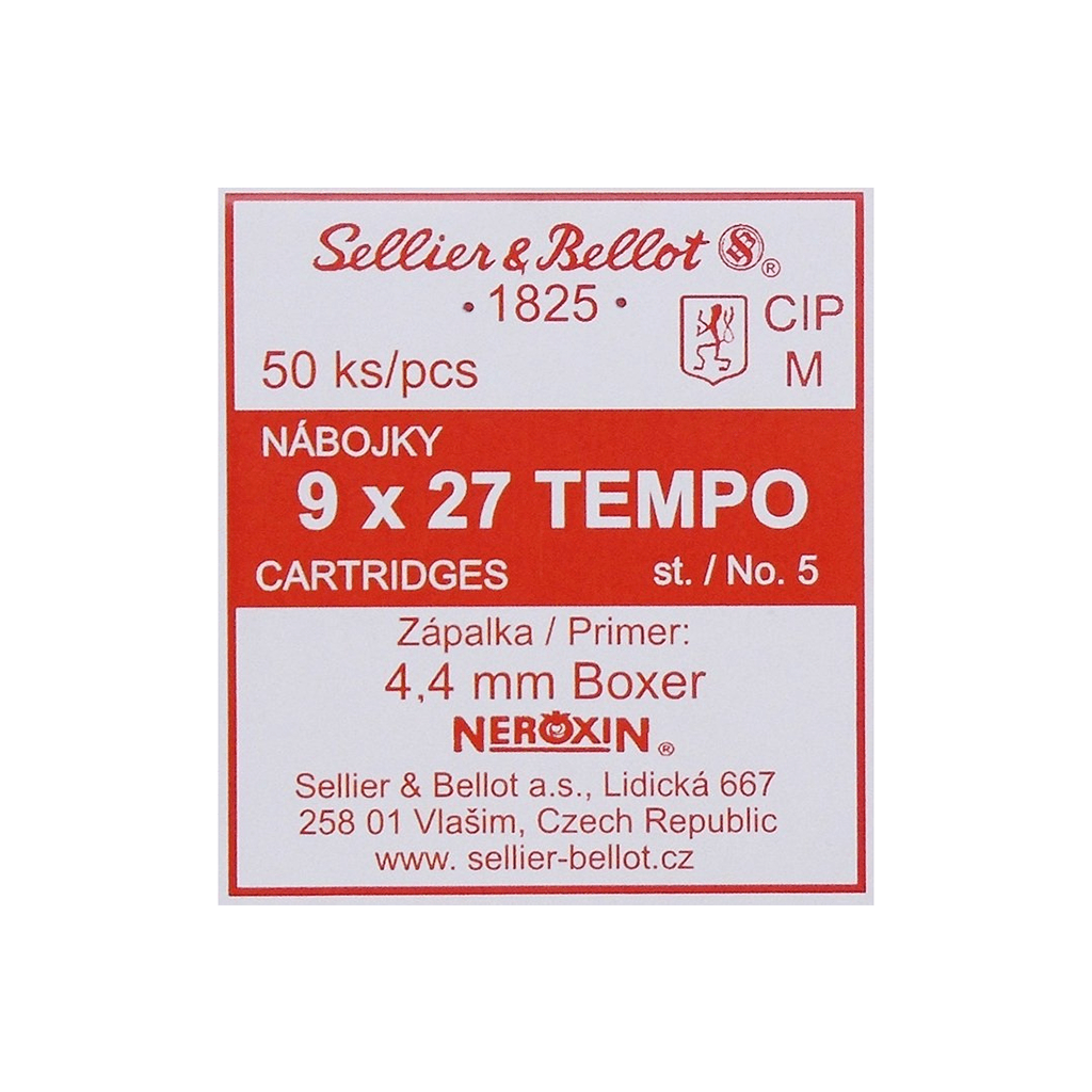 Metak za omamljivanje stoke BELLOT 9X27/9mm Tempo EL 5 RED
