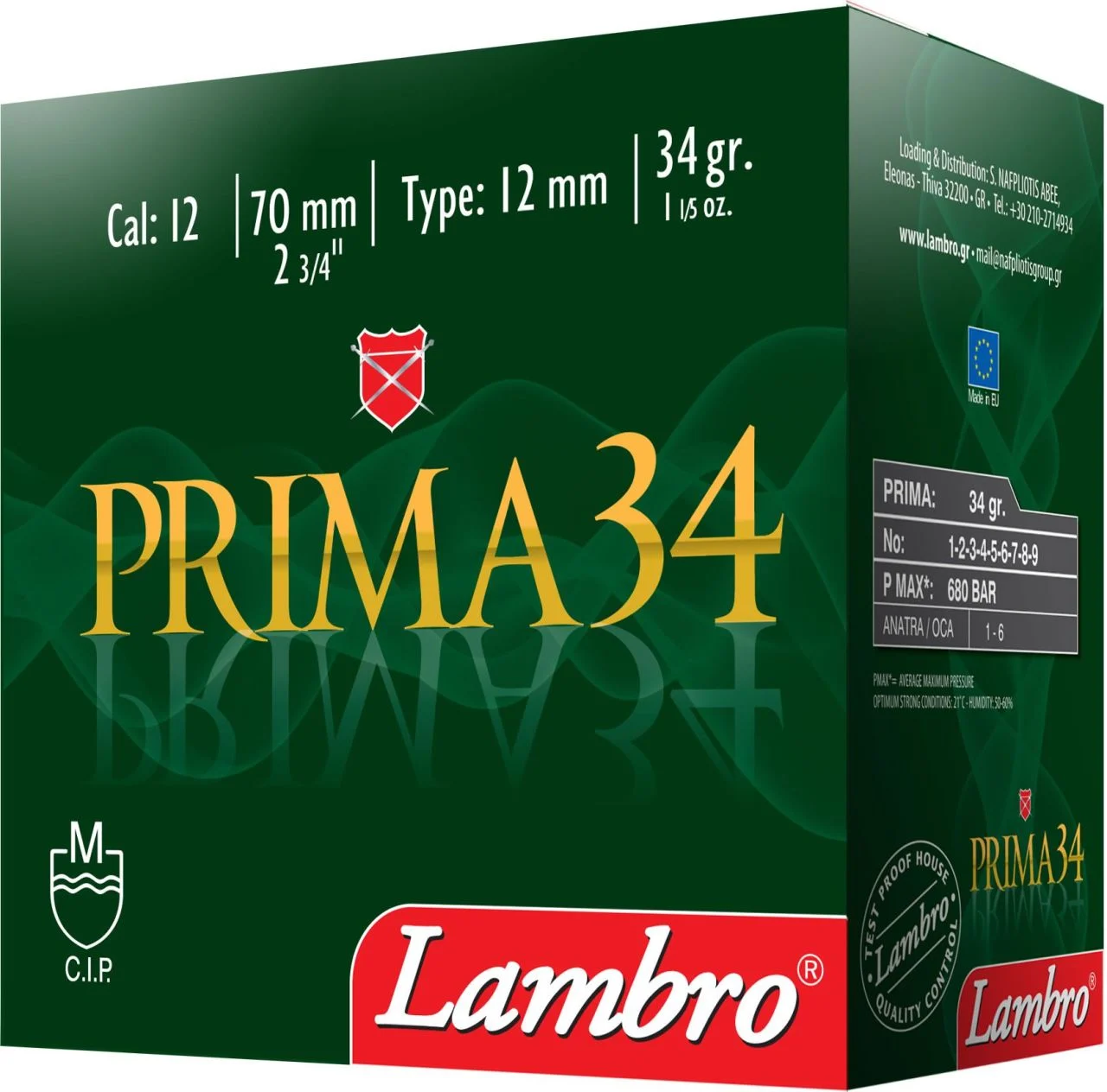 Lovački patron LAMBRO Prima 34g 12/70 3,5mm