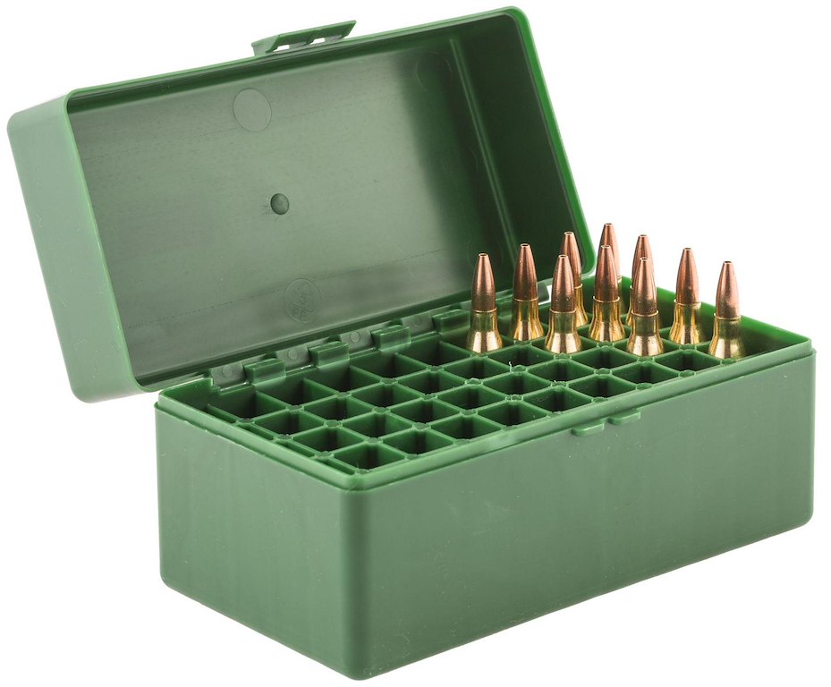 Zelena plastična kutiju za municiju cal. 243 win – 308 win