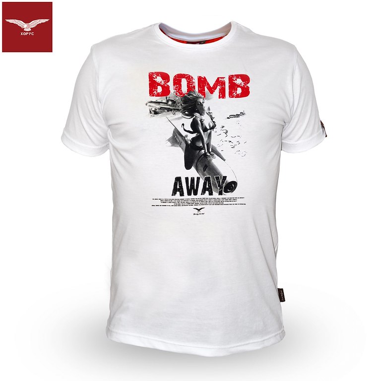 Majica HORUS “BOMB AWAY” – bela